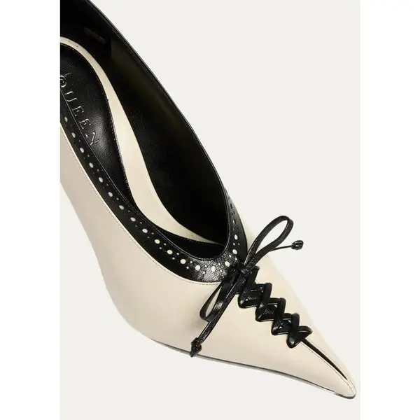 Alexander McQueen 110mm Koko Leather Wedge Pumps