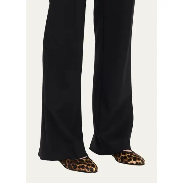 VIBI VENEZIA Print Silk Mary Jane Ballerina Flats