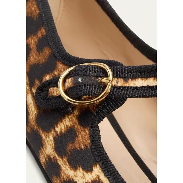 VIBI VENEZIA Print Silk Mary Jane Ballerina Flats