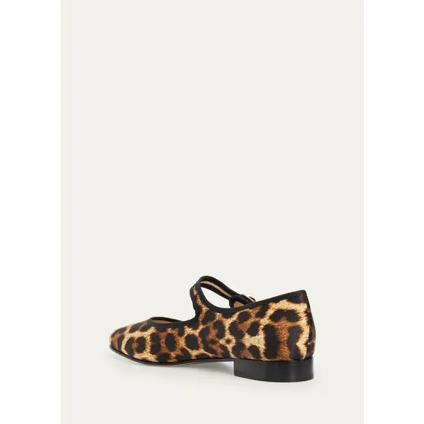 VIBI VENEZIA Print Silk Mary Jane Ballerina Flats