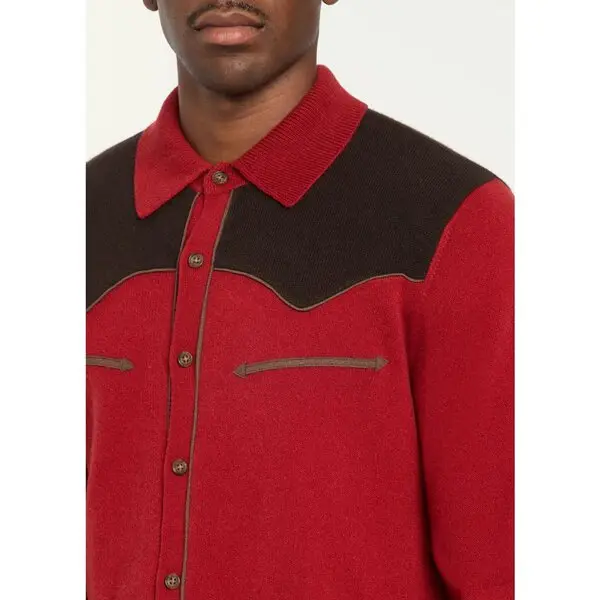 Guest In Residence Colorblocked Cashmere Shirt - Blue