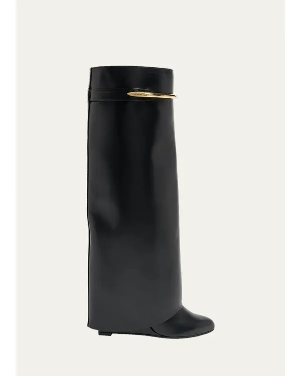 Givenchy Shark Pinch Leather Boots - Black