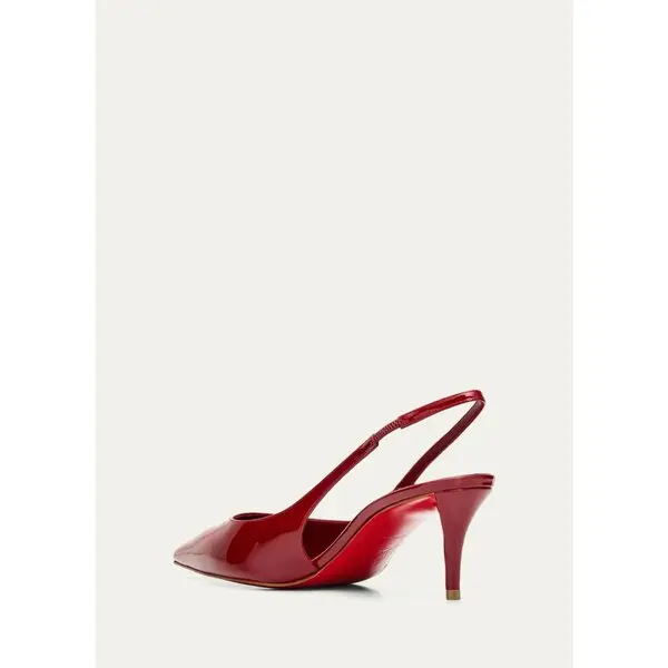 CHRISTIAN LOUBOUTIN 60mm Miss Z Patent Leather Slingback Pumps - Empire/lin