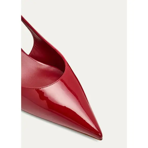 CHRISTIAN LOUBOUTIN 60mm Miss Z Patent Leather Slingback Pumps - Empire/lin
