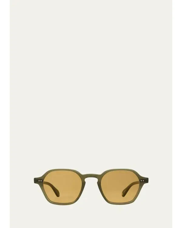 Garrett Leight Temescal Acetate Square Sunglasses - Evgrn/sfpm