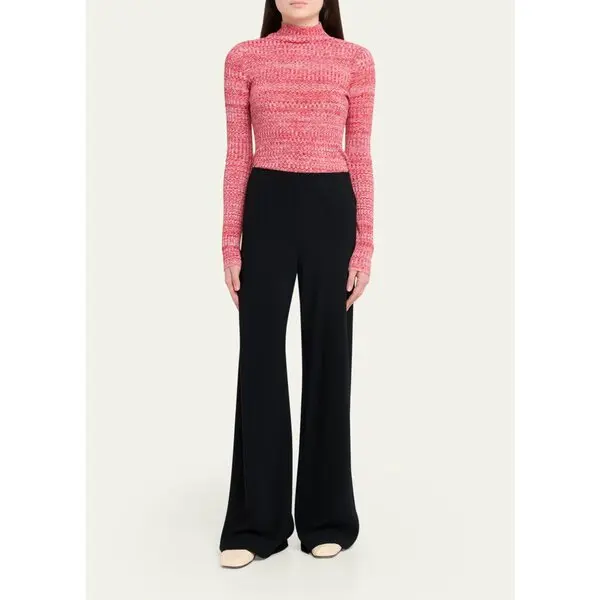 6397 Long-sleeve Knit Mock-neck Top