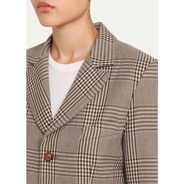 6397 Plaid Double-face Wool Blazer