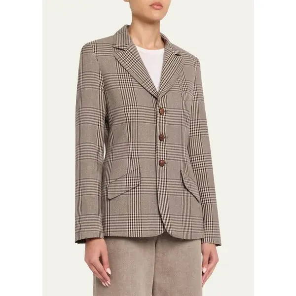 6397 Plaid Double-face Wool Blazer