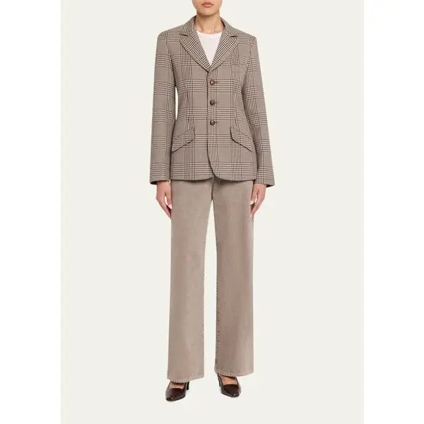 6397 Plaid Double-face Wool Blazer