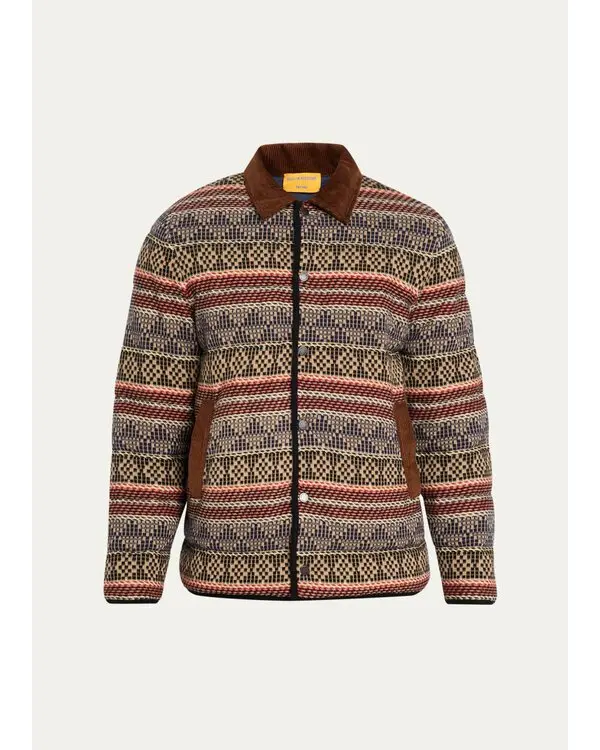 Guest In Residence Fair Isle-inspired Wool-cashmere Jacket