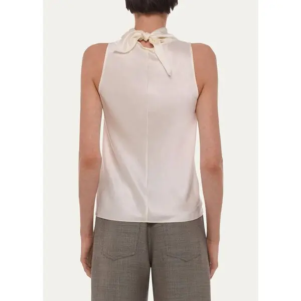Helmut Lang Draped Sleeveless Silk Top