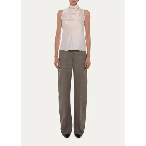 Helmut Lang Draped Sleeveless Silk Top