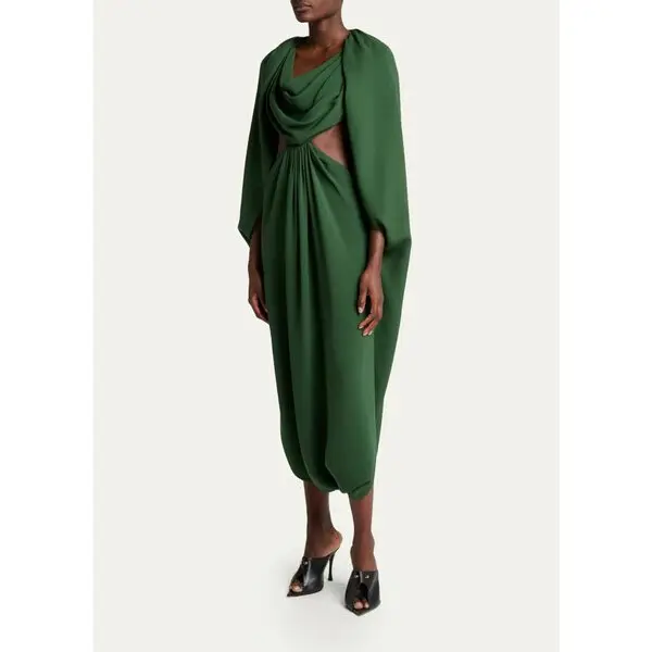 Balenciaga Cape Draped Dress