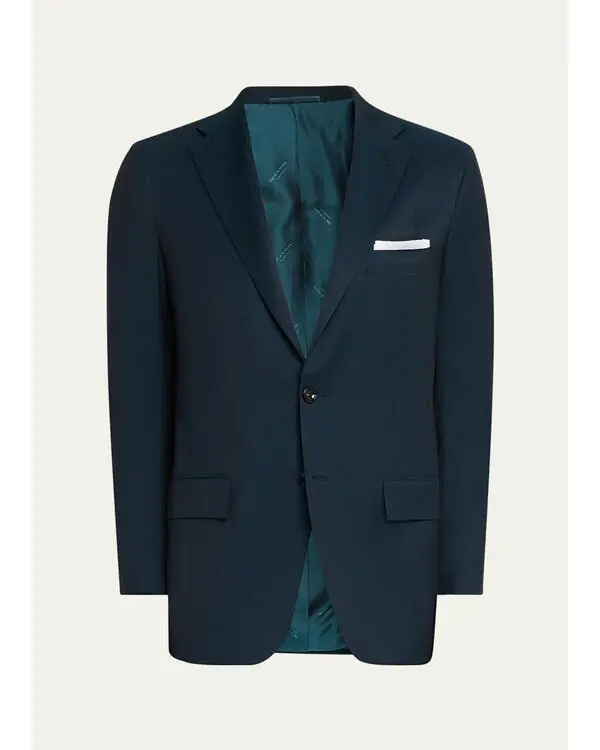 Kiton Wool Micro-herringbone Two-piece Suit
