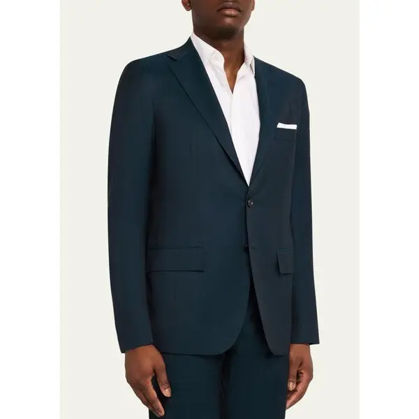 Kiton Wool Micro-herringbone Two-piece Suit