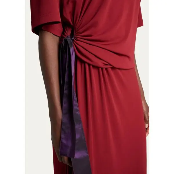 Balenciaga Gathered Blouson Maxi T-shirt Dress