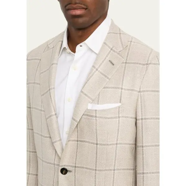 Kiton Windowpane Sport Jacket