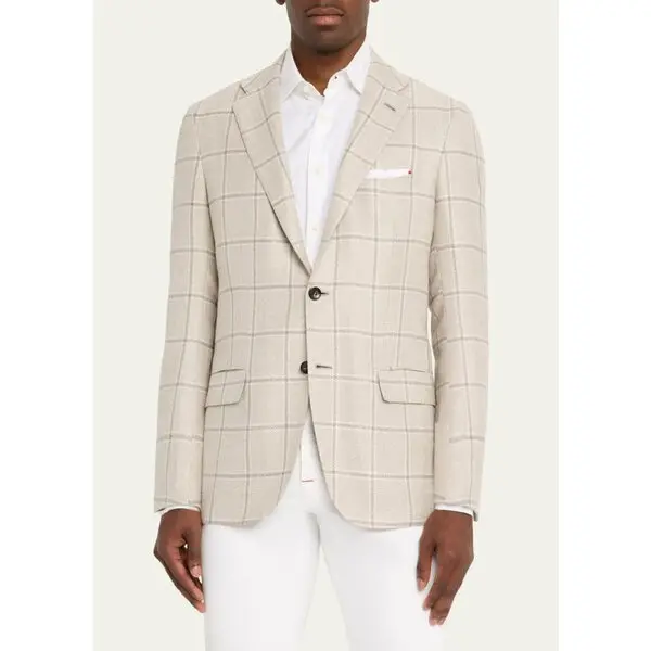 Kiton Windowpane Sport Jacket