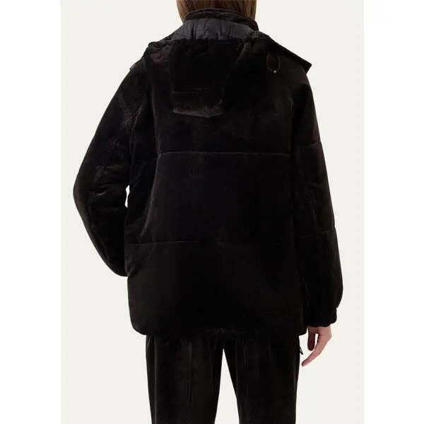 Akris Wednesday Corduroy Oversized Parka Jacket With Detachable Hood