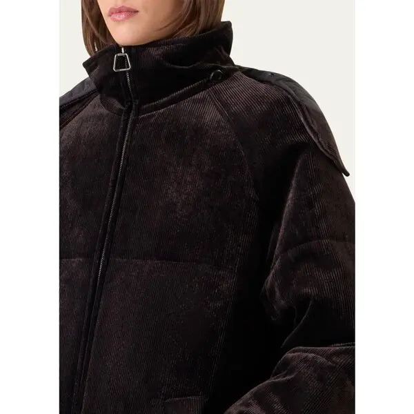 Akris Wednesday Corduroy Oversized Parka Jacket With Detachable Hood