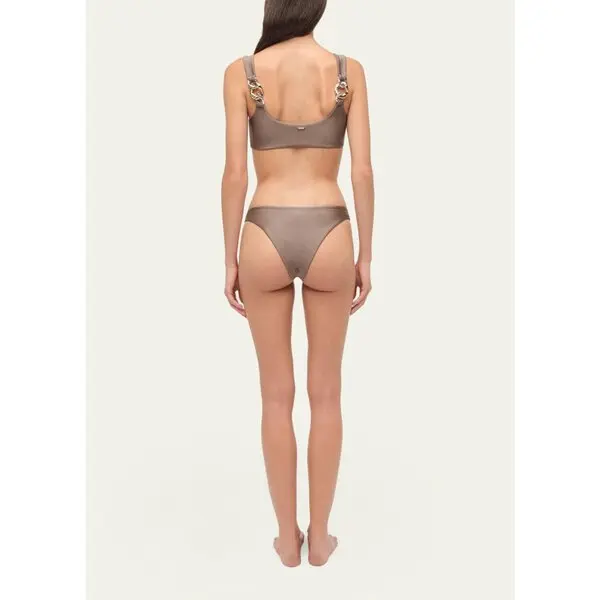 Simkhai Wild Chain Scoop-neck Bikini Top