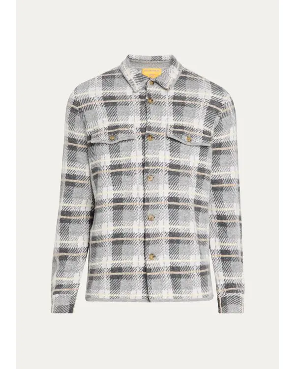Guest In Residence Plaid Cashmere Shirt