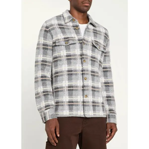 Guest In Residence Plaid Cashmere Shirt