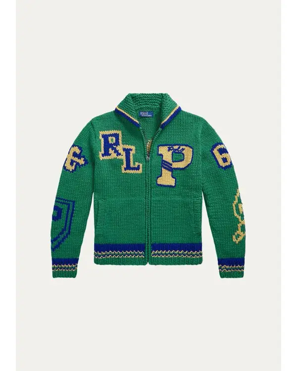 Polo Ralph Lauren Wool Letter Cardigan