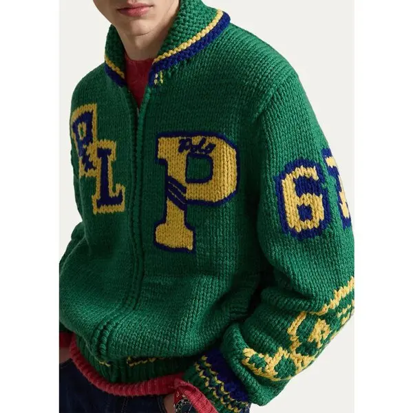 Polo Ralph Lauren Wool Letter Cardigan