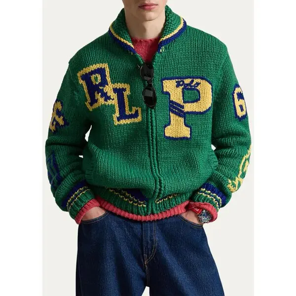 Polo Ralph Lauren Wool Letter Cardigan