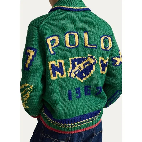 Polo Ralph Lauren Wool Letter Cardigan