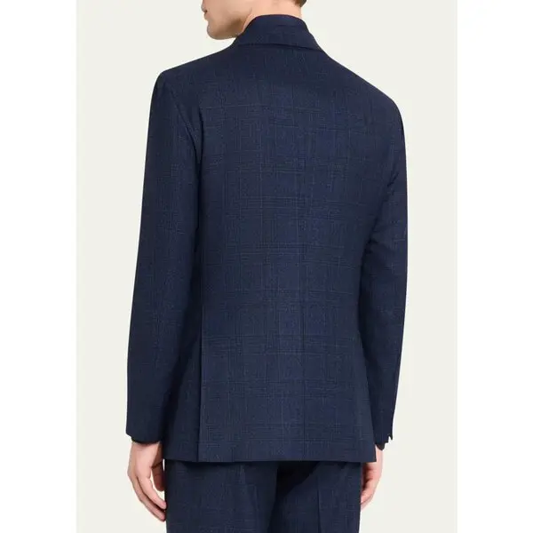 Kiton Wool Tonal Plaid Single-breasted Suit
