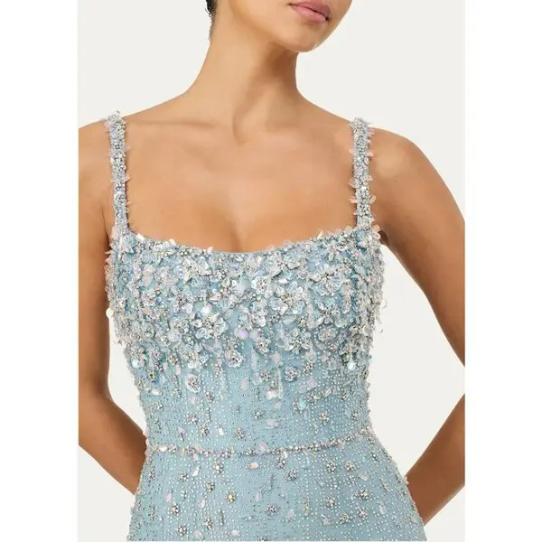 Jenny Packham Solstice Degrade Embellished Sleeveless Column Gown