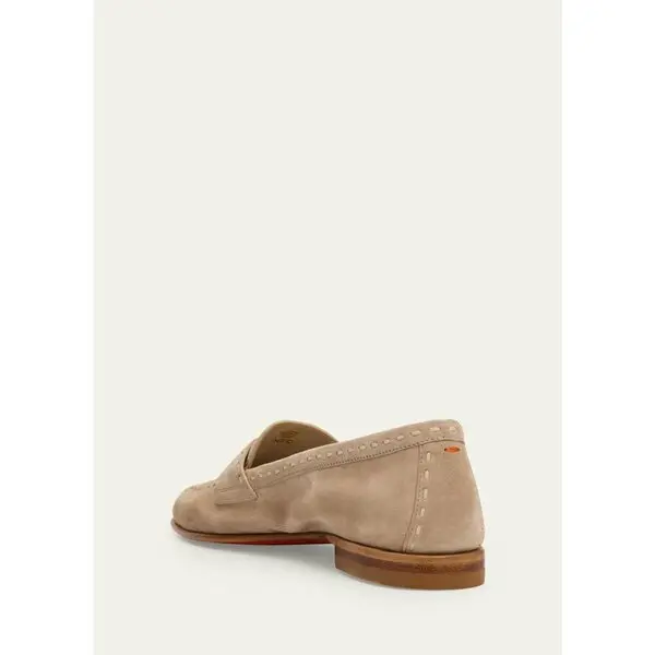Santoni Marlene Suede Penny Loafers