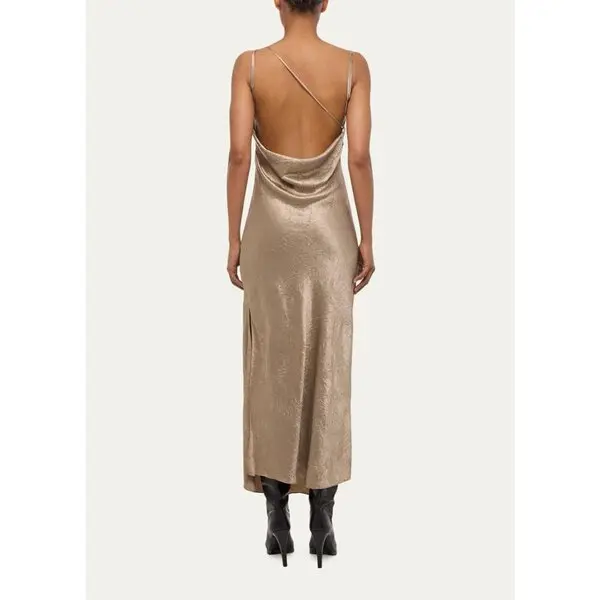 Helmut Lang Crinkled-effect Midi Slipdress
