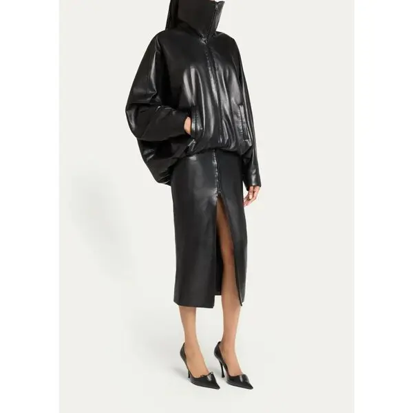 Balenciaga High Collar Blouson Skirted Jacket