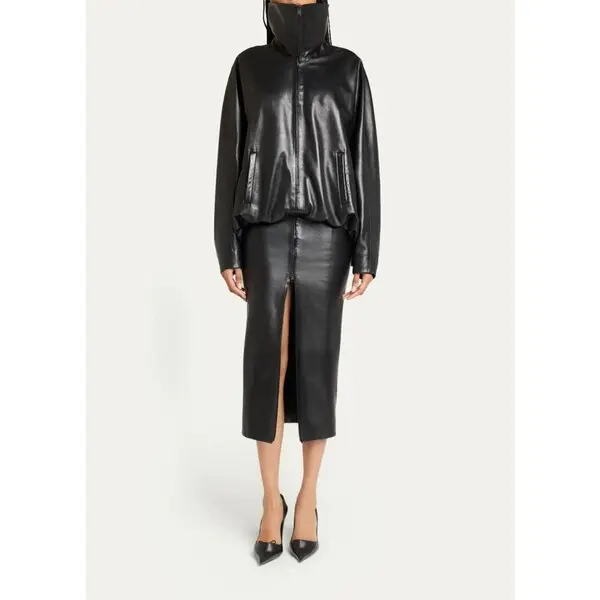 Balenciaga High Collar Blouson Skirted Jacket