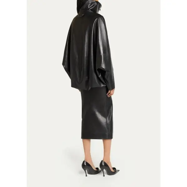 Balenciaga High Collar Blouson Skirted Jacket