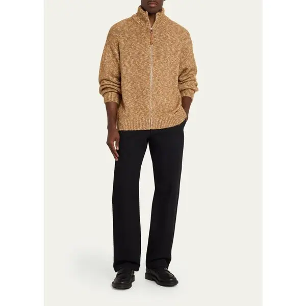Loewe Oversized Monogram Full-zip Knit Cardigan - Beige
