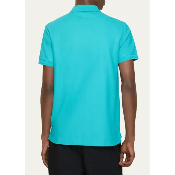 Burberry Check-placket Slim Fit Cotton Polo Shirt