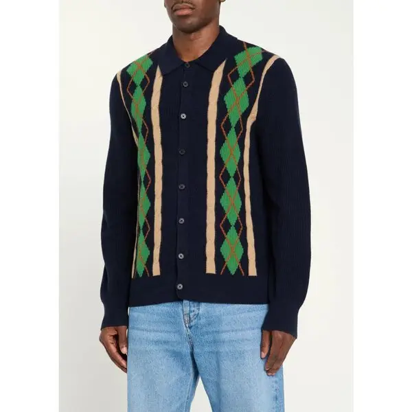 Guest In Residence Argyle Cashmere Shirt