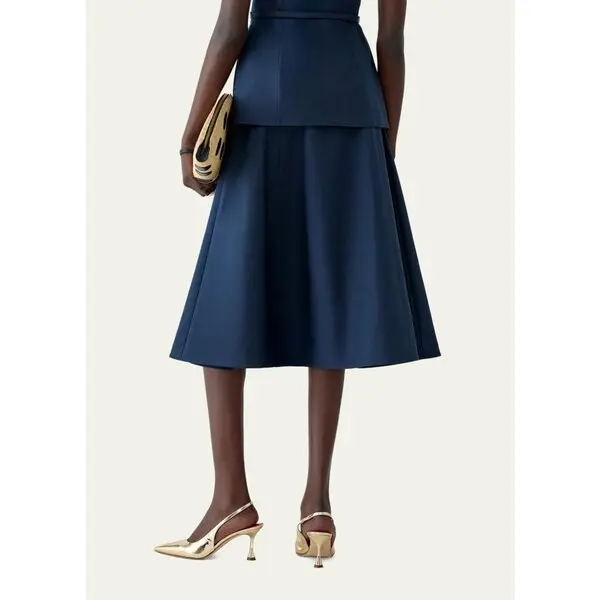 Carolina Herrera Button-front Cotton Midi Skirt