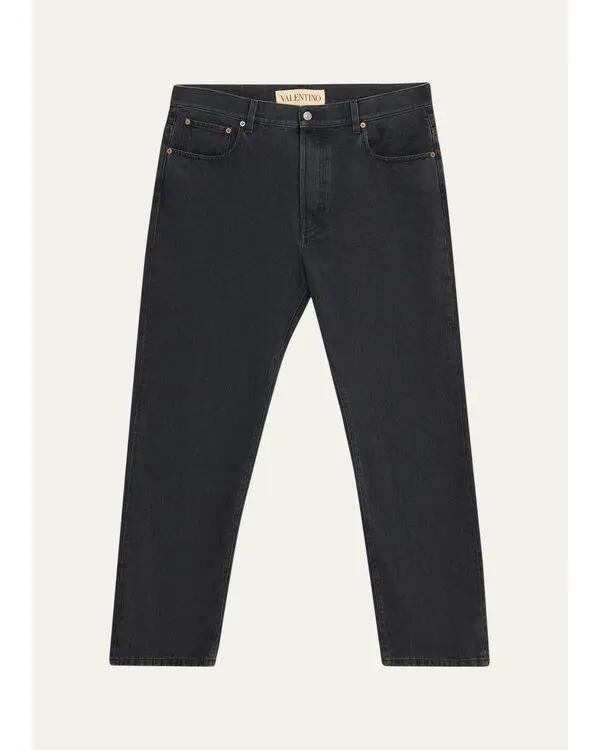 Valentino Garavani Grey Denim Straight Leg Jeans