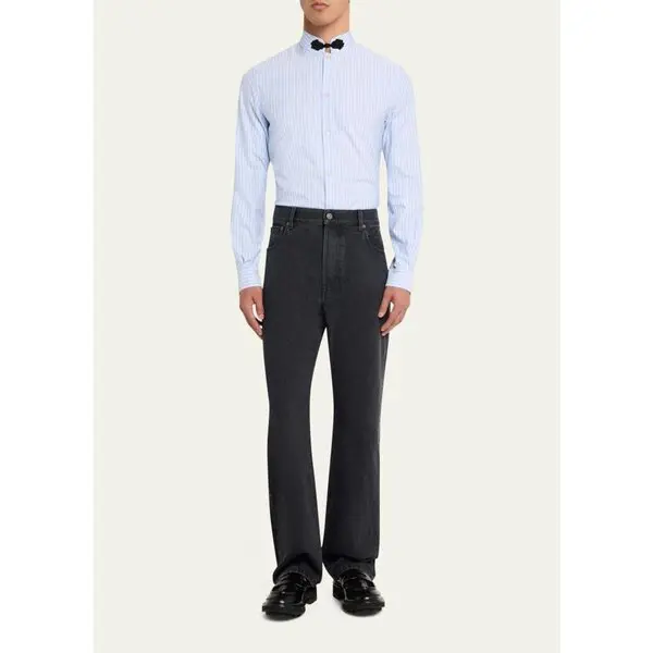 Valentino Garavani Grey Denim Straight Leg Jeans