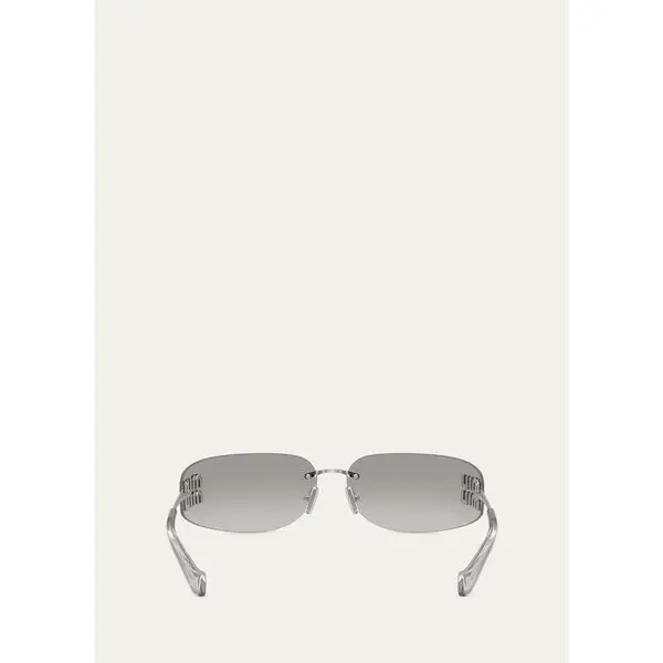 Miu Miu Aube 75mm Rectangular Sunglasses