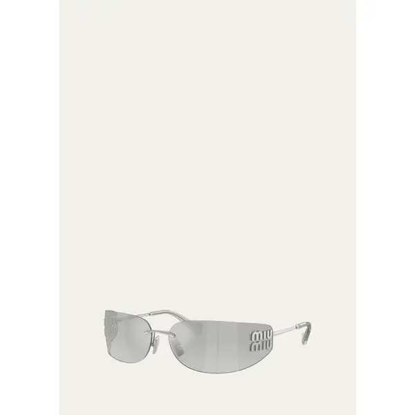 Miu Miu Aube 75mm Rectangular Sunglasses