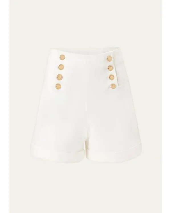 Carolina Herrera High-rise Button-front Sailor Shorts