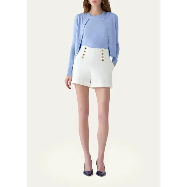 Carolina Herrera High-rise Button-front Sailor Shorts