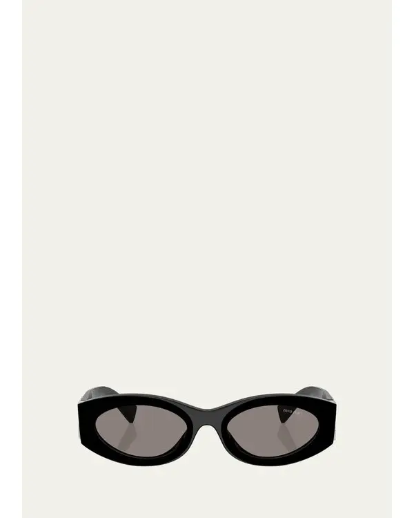 Miu Miu 54mm Oval Sunglasses - Black
