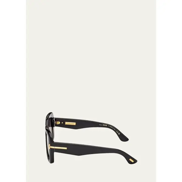 TOM FORD Icon 53mm Acetate Square Sunglasses - Black